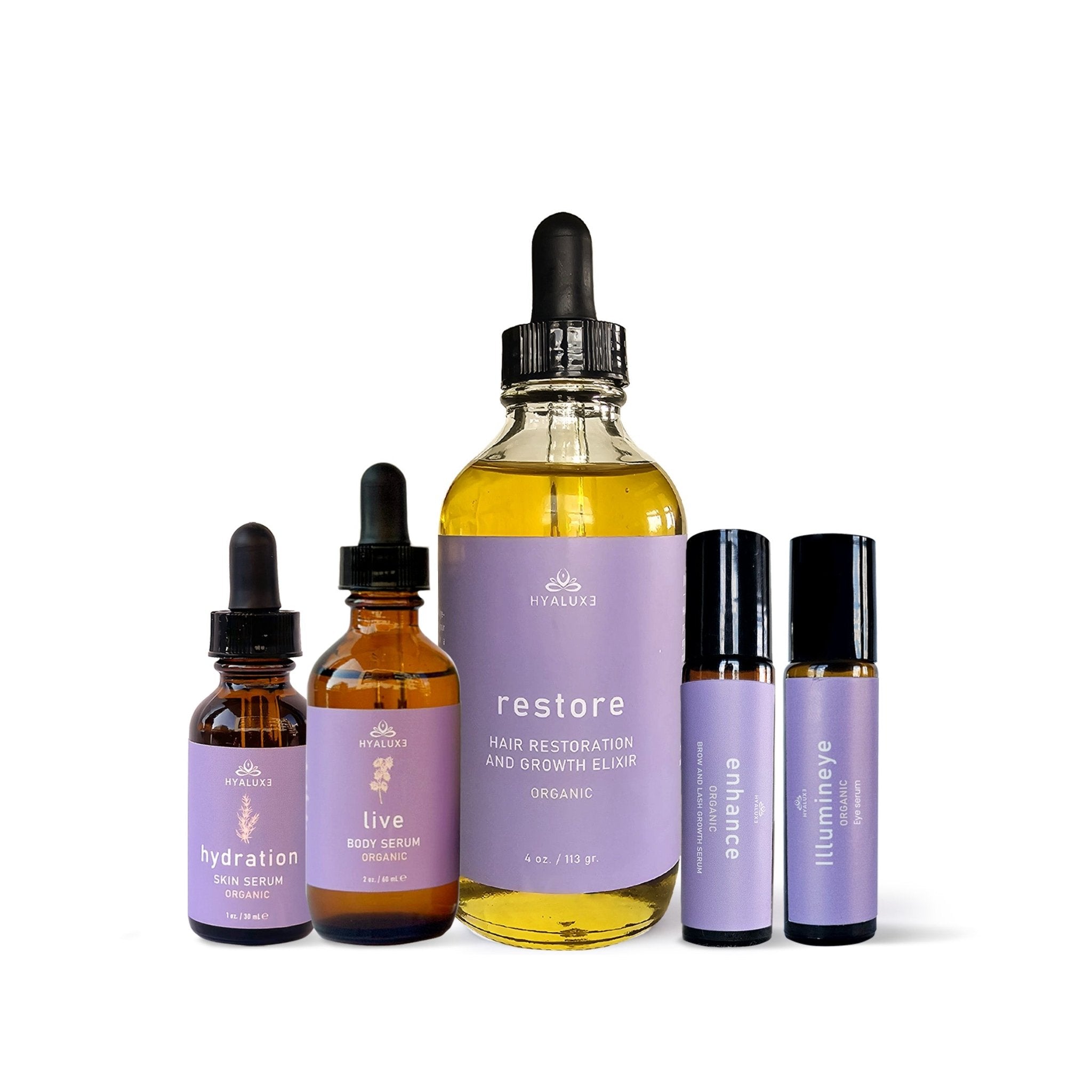 Hair, scalp, brow and facial restoration bundle – Hyaluxe Body